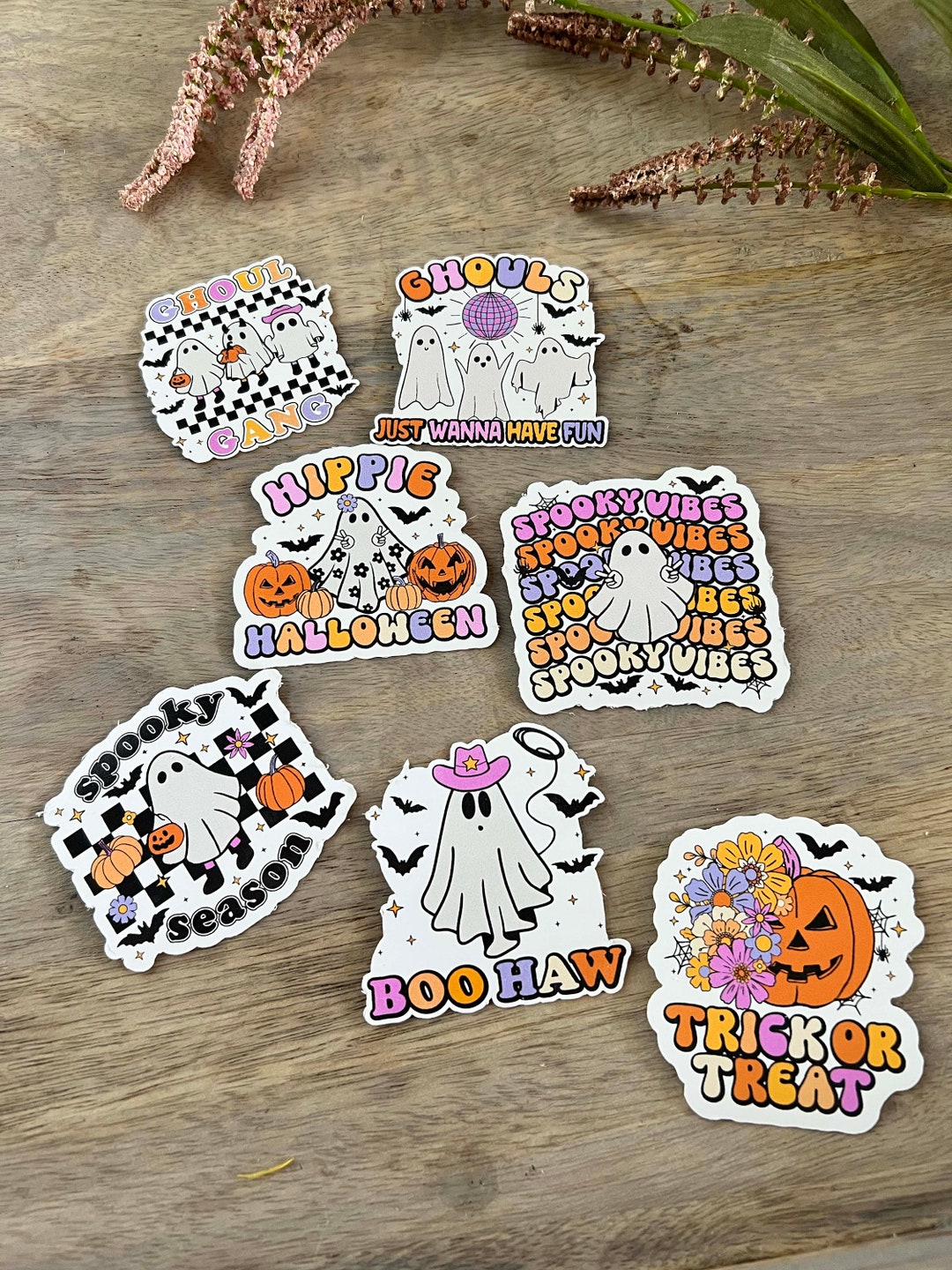 Retro Halloween Sticker Pack - Etsy
