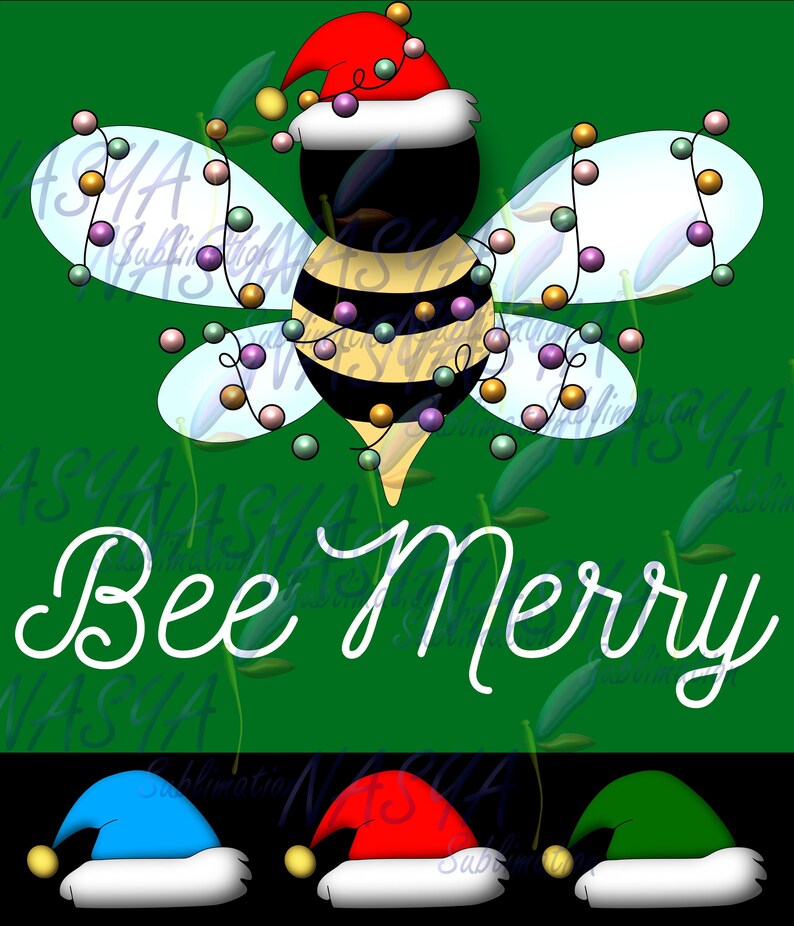 Bee Merry PNG, 300DPI - Etsy
