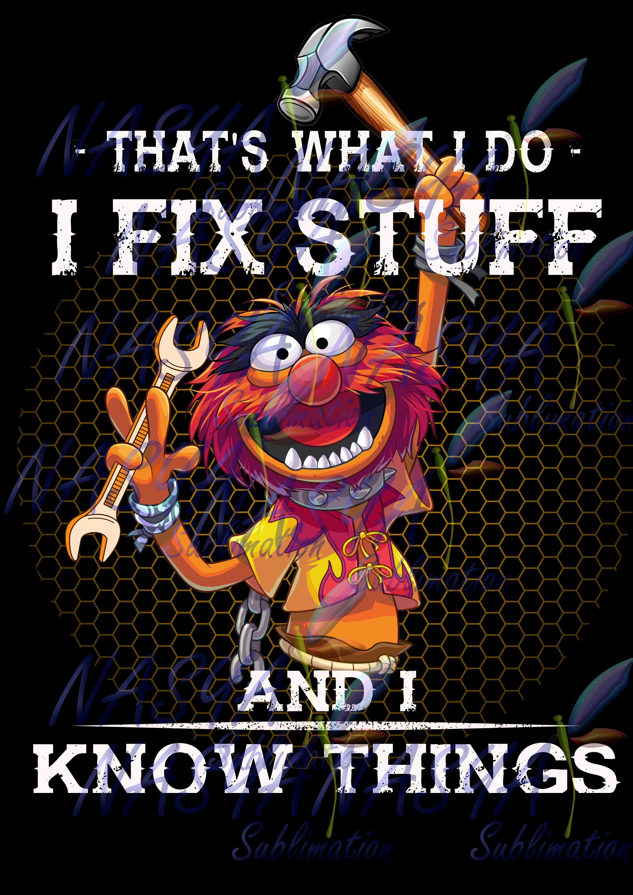 I Fix Stuff - Muppets - T Shirt PNG 300DPI - Etsy