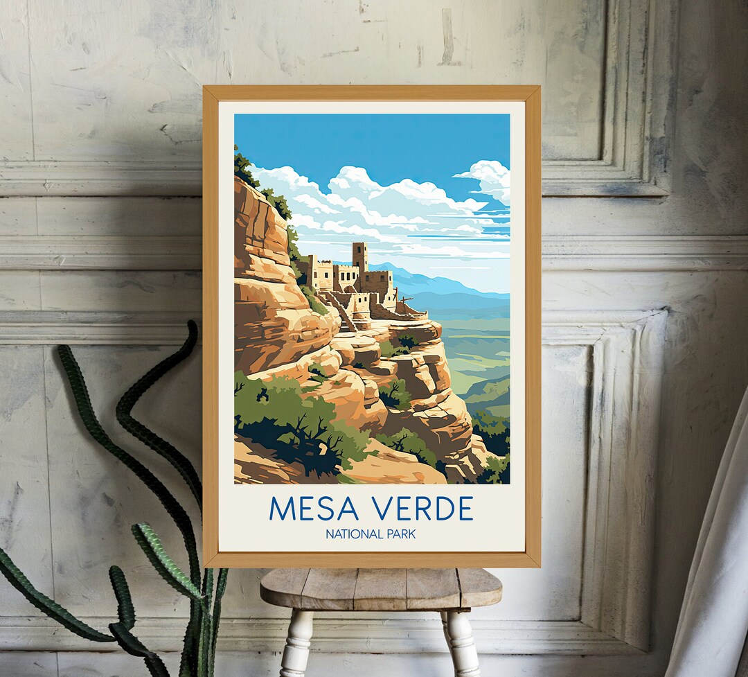 Mesa Verde Poster Colorado Poster Mesa Verde Print Mesa - Etsy