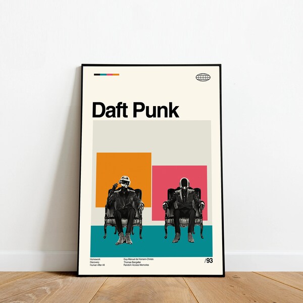 Daft Punk Poster - Etsy