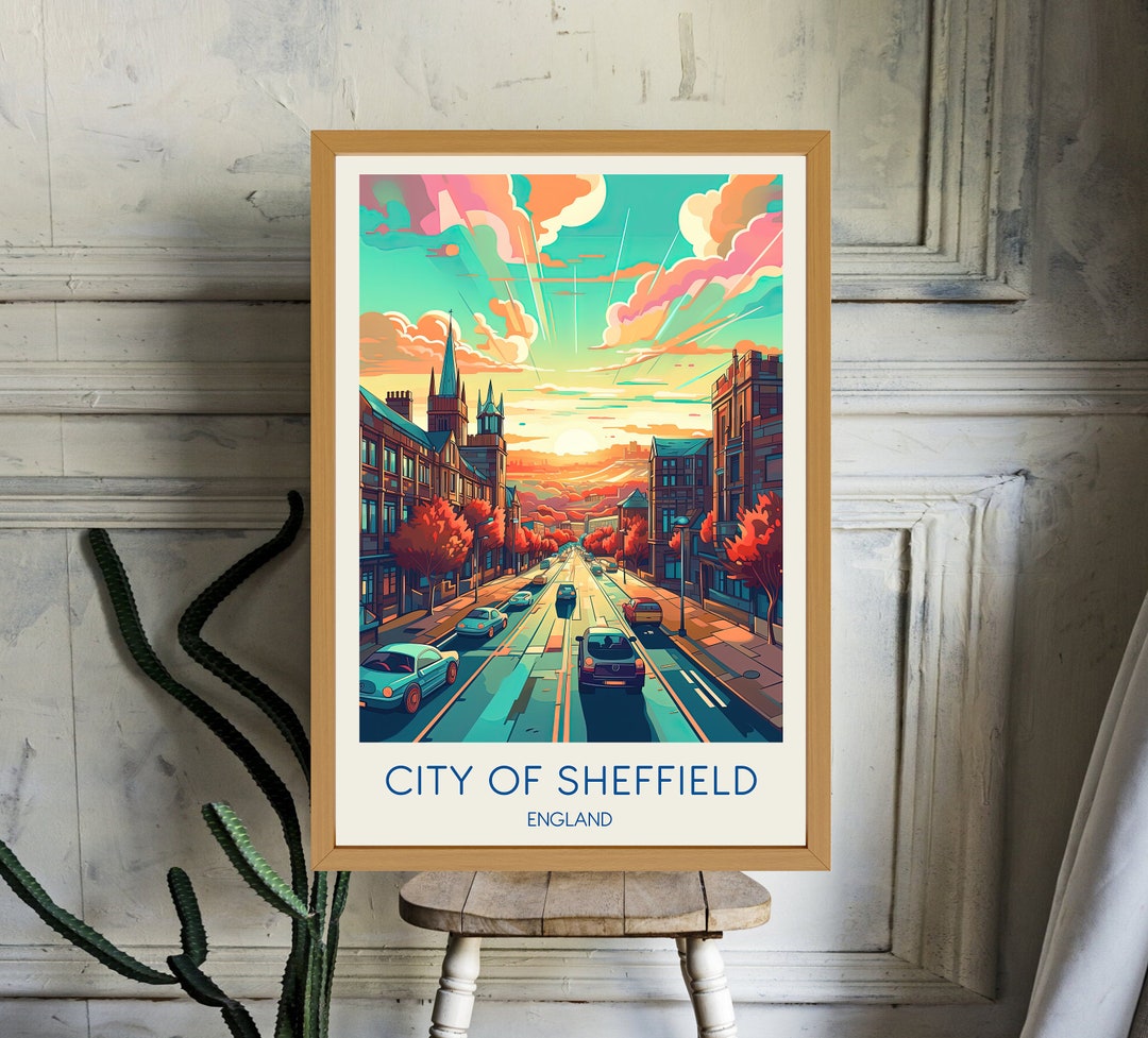 Sheffield Travel Poster England Poster Sheffield Print - Etsy