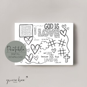 Christian Valentine's Day Activity Sheet for Kids, Scripture Valentine ...