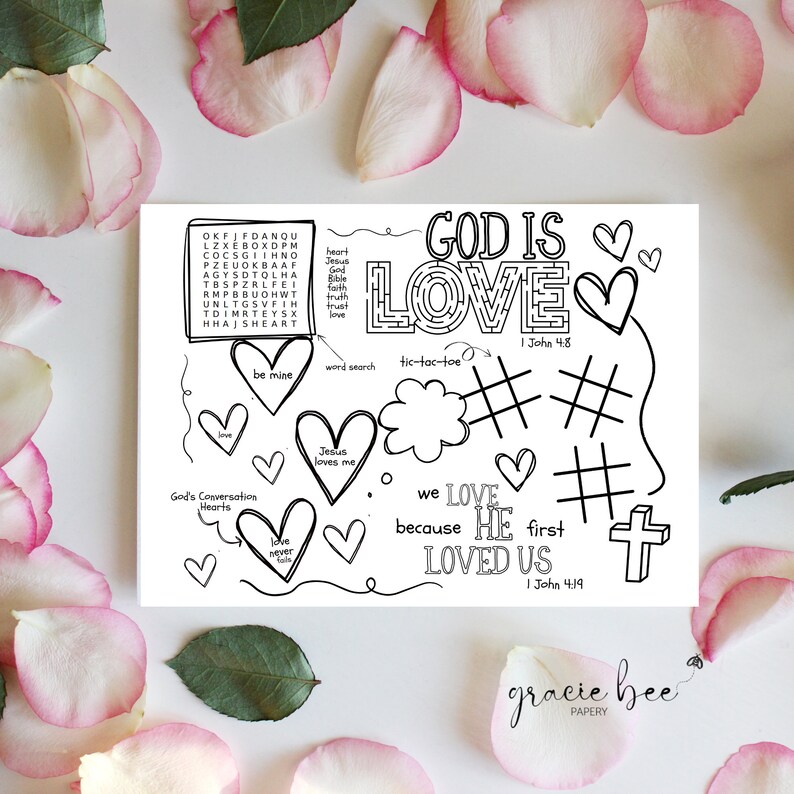 Christian Valentine's Day Activity Sheet for Kids, Scripture Valentine ...