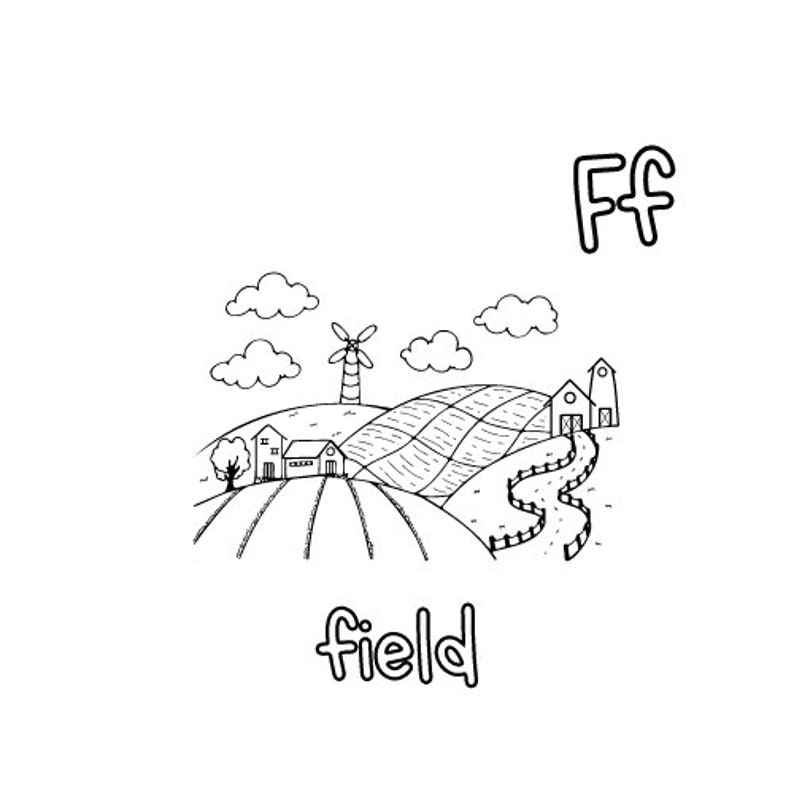 ABC Alphabet Farm Coloring Pages | Digital Download | JPG, PDF - Etsy