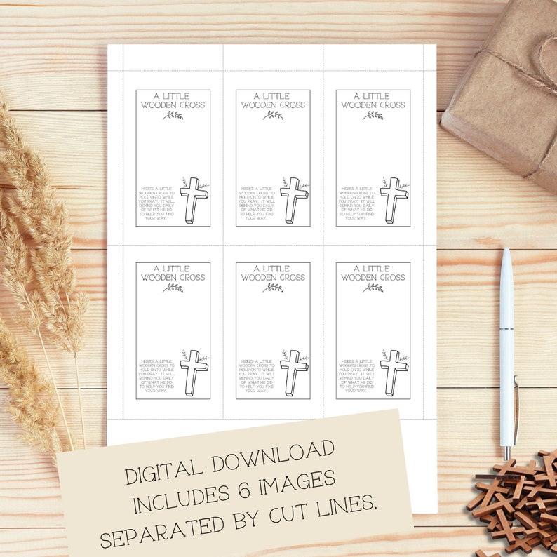 Pocket Cross Card Digital Download | Printable | - Etsy
