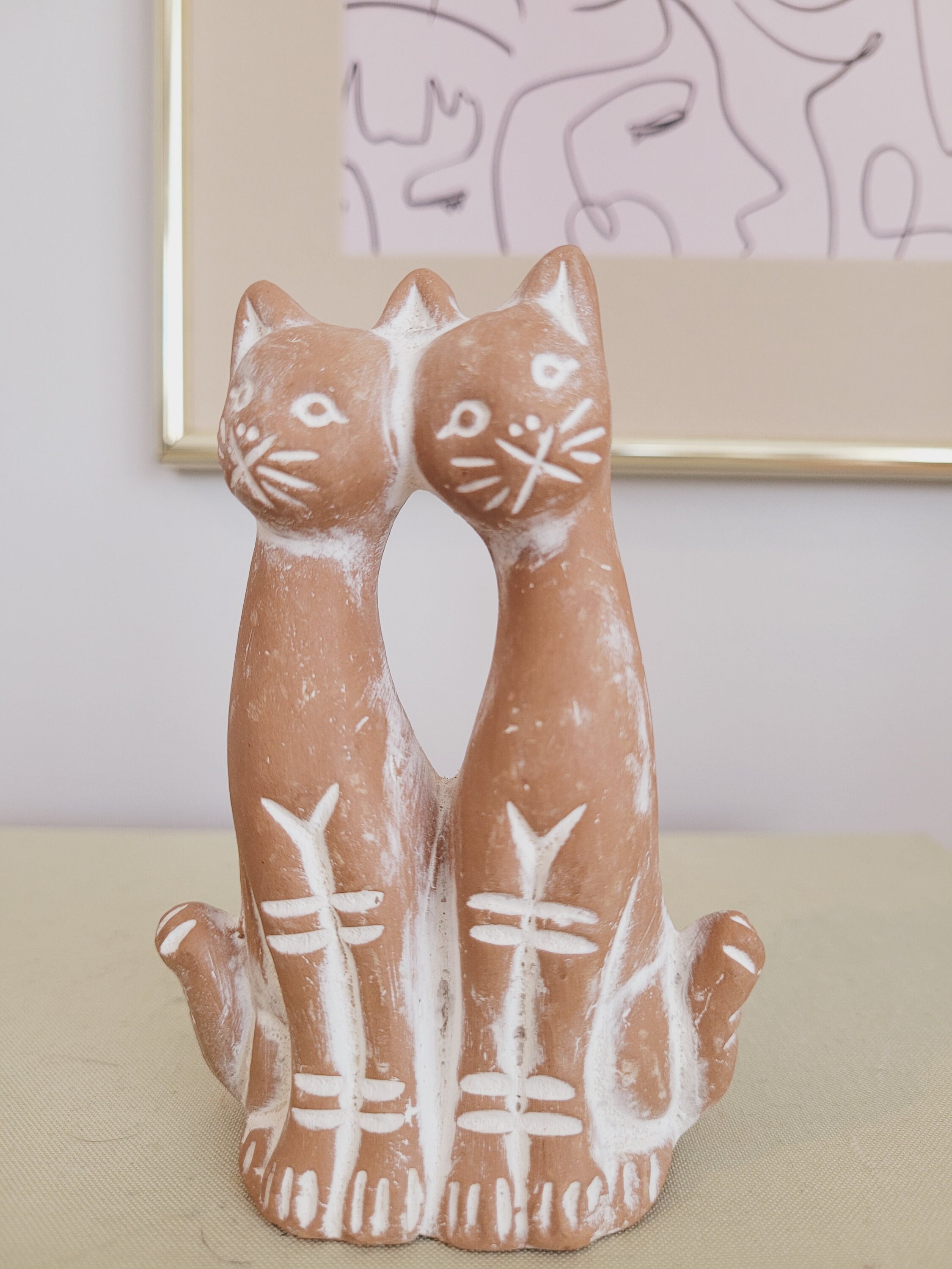Terra Cotta Cat Figure - Etsy