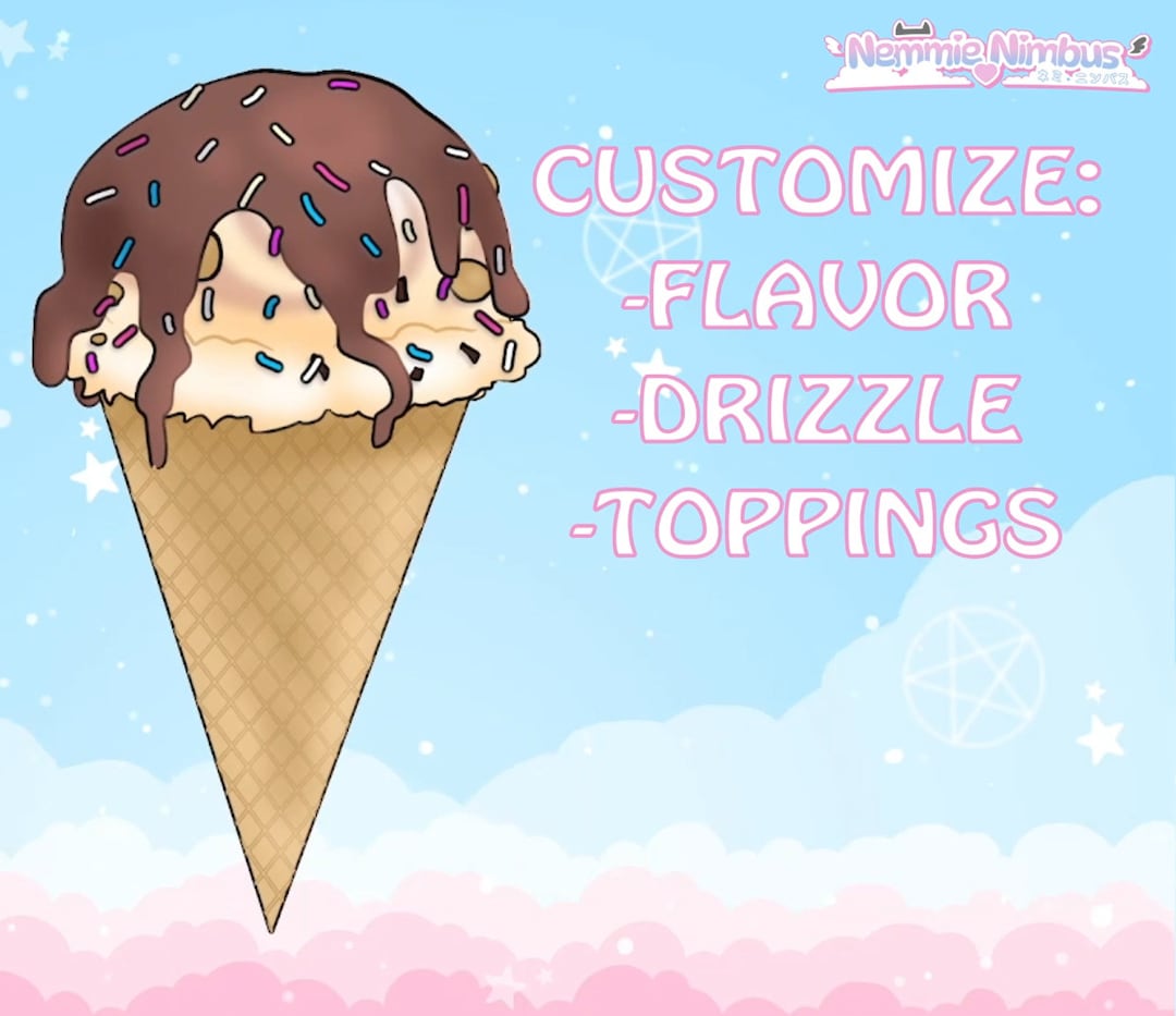 Customizable Ice Cream Vtuber Asset - Etsy