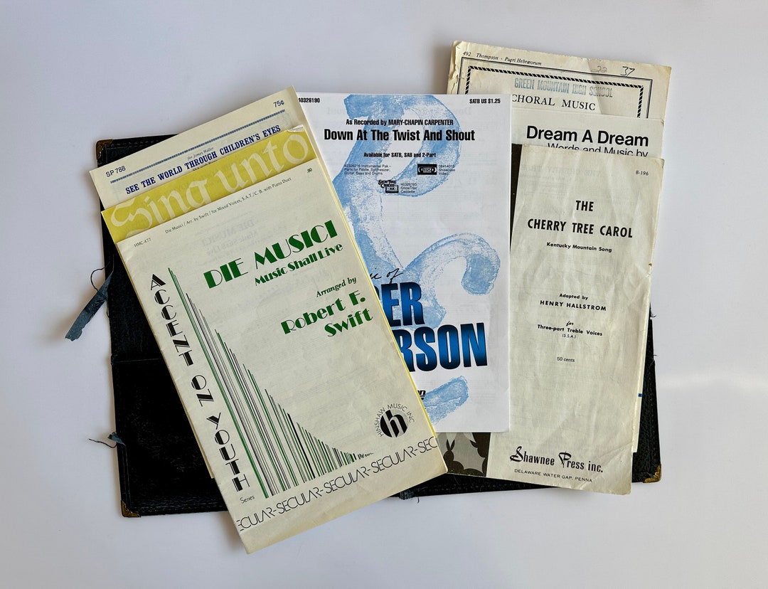 Collection of Choral Music With Folder - Etsy