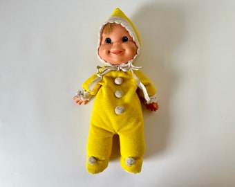 Vintage Mattel Booful Baby Beans Bean Bag Doll 1970 Yellow Made in ...