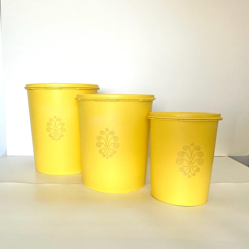 Yellow Tupperware - Etsy