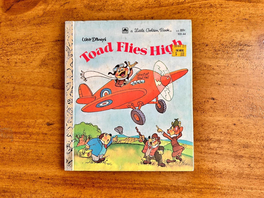 Little Golden Book Walt Disney's Toad Flies High 1982 Second Printing ...