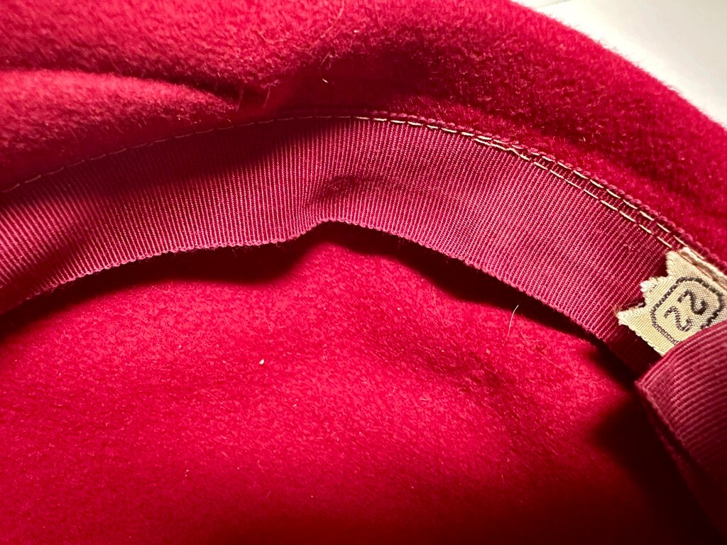 Rare Vintage Deep Red Beret Merrimac Hat Corp - Etsy