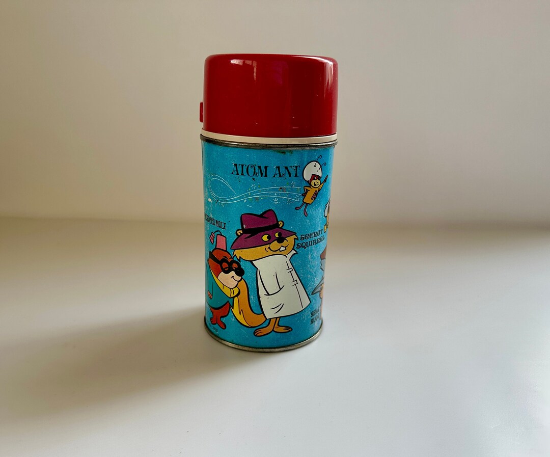 1966 Atom Ant Lunchbox Thermos Hanna-barbera Cartoon - Etsy