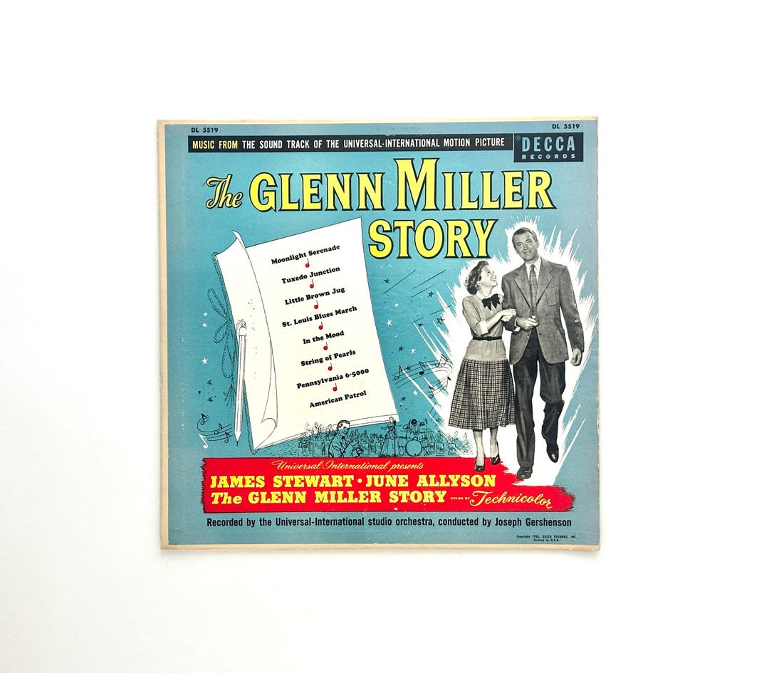 The Glenn Miller Story Movie Soundtrack Vinyl Record, Mid-century Vinyl ...