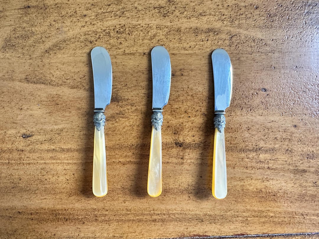EME 18/10 Pearlized Honey Gold Butter Knives Made in Italy, Italian ...