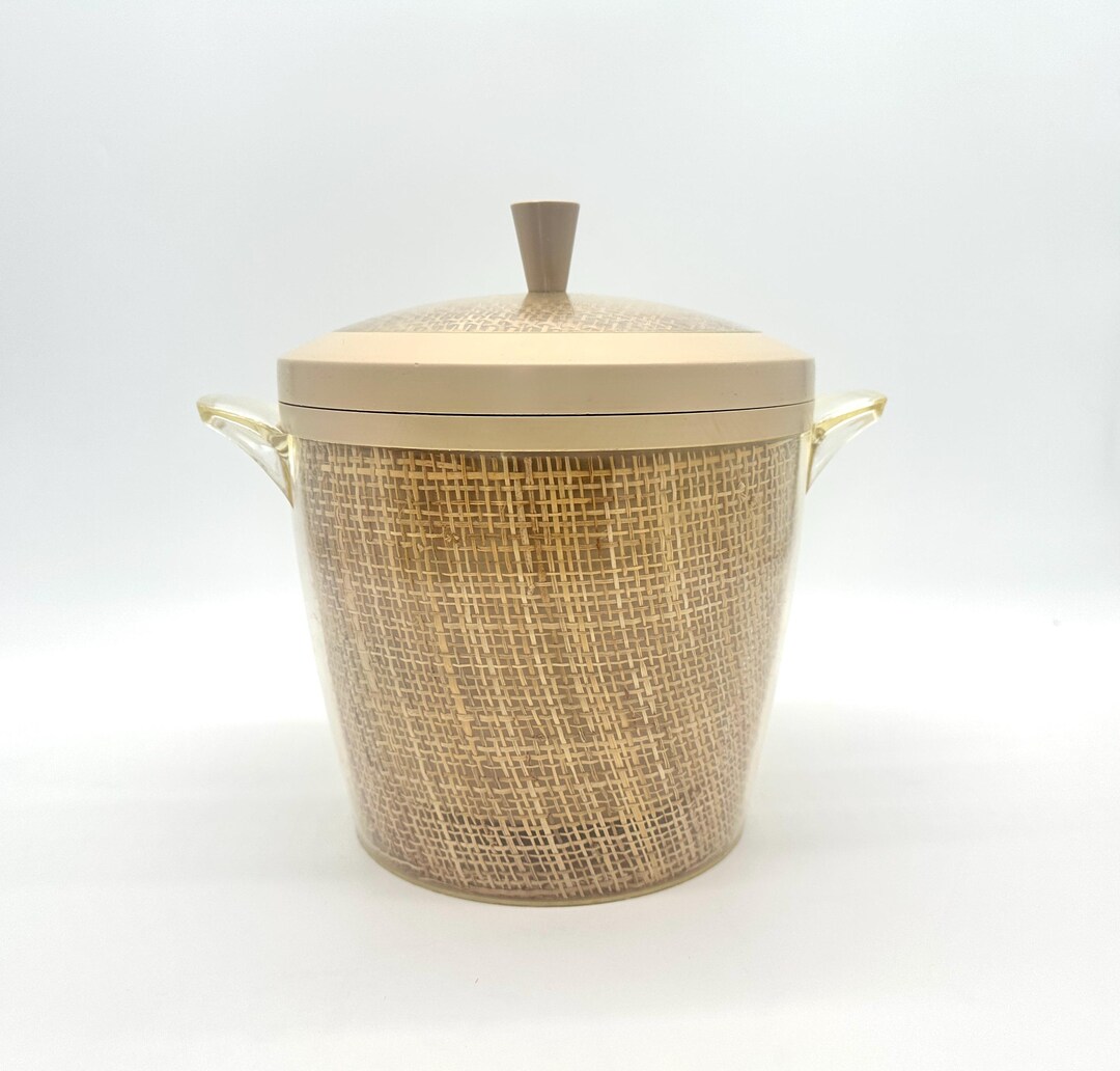 MCM Raffiaware Ice Bucket, Patio Dining, Outdoor Dining, Pool Party ...