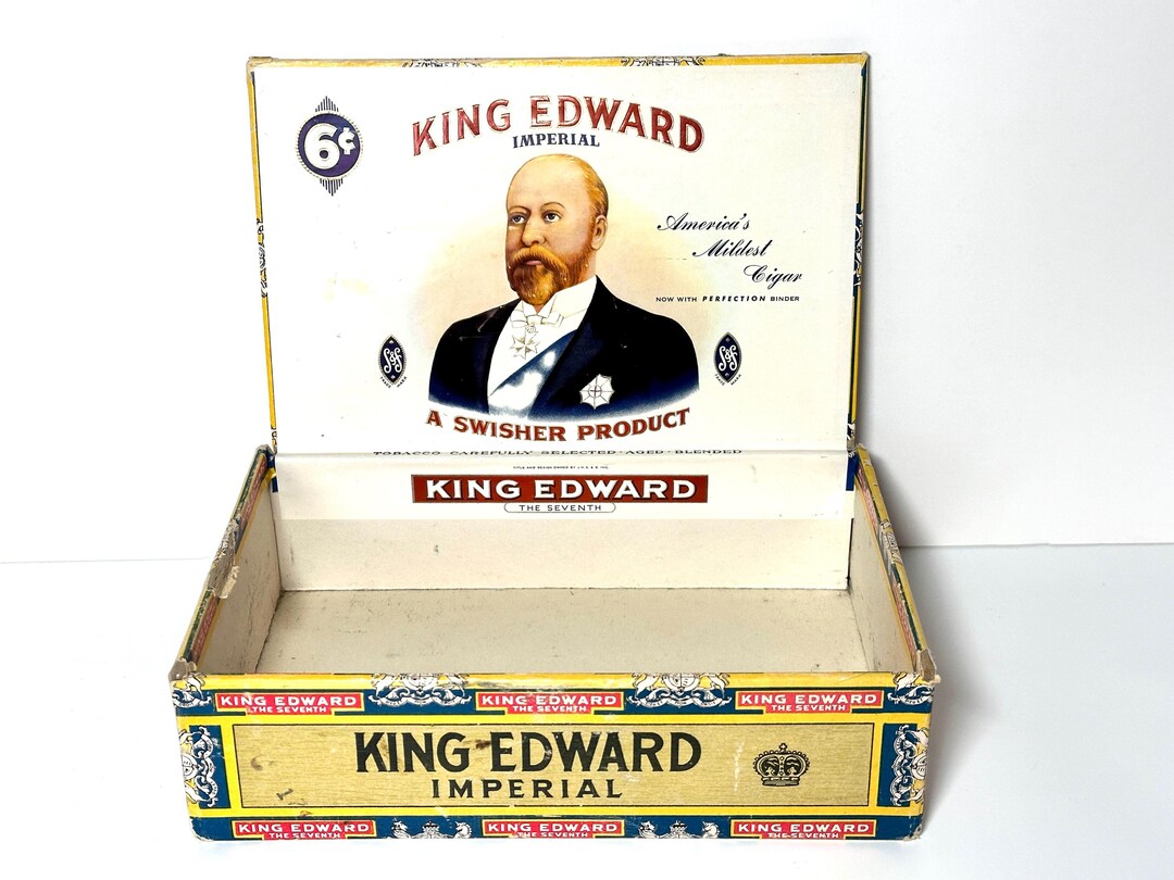 Vintage King Edward Imperial Cigar Box King Edward Mild Tobacco ...