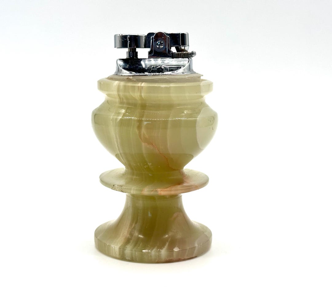 Vintage Italian Onyx Cigarette Lighter Empty Non-refillable ...
