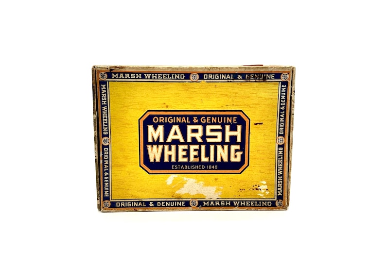 Vintage Marsh Wheeling Deluxe Empty Cigar Box, Tobacciana, Old Shallow ...