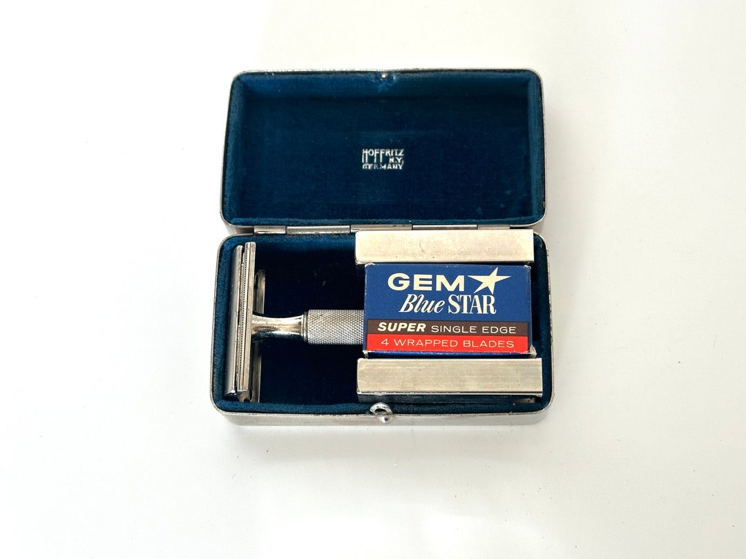 Vintage Gillette Travel Size Safety Razor in Hoffritz Case With ...