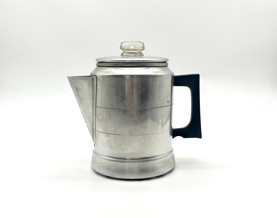MCM Comet Aluminum 7-cup Coffee Percolator | 1960s Aluminum Coffee Pot ...