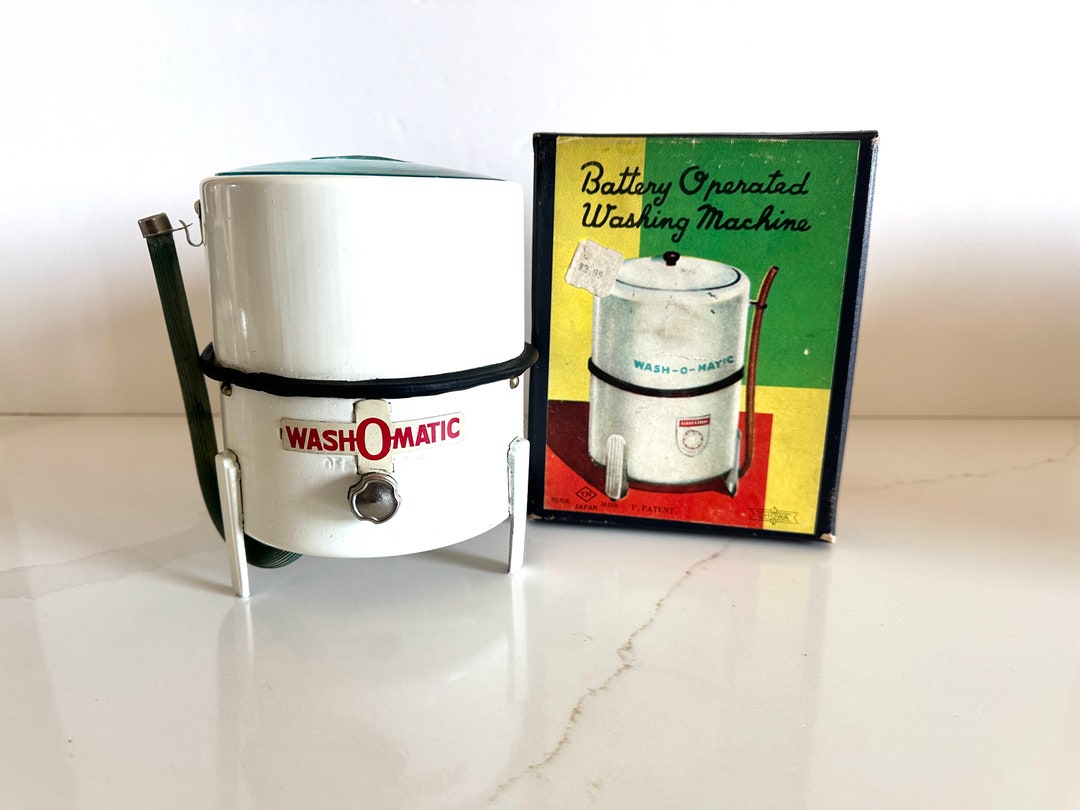 Japanese Battery Operated Washing Machine Not Working Wash-o-matic Toy ...