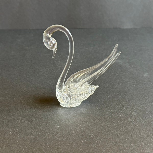 Glass Swan - Etsy