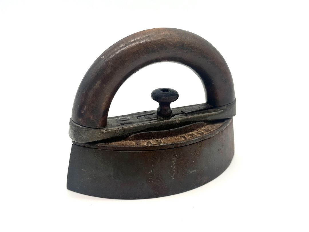 Collectible Mrs Potts Sad Iron With Detachable Wood Handle - Etsy