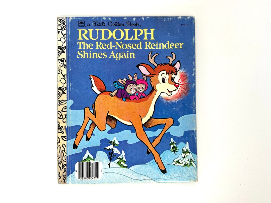 Vintage a Little Golden Book Rudolph the Red-nosed Reindeer Shines ...