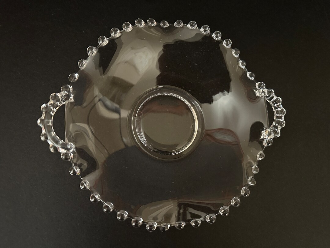 Candlewick Clear Stem 3400 Crimped Plate With Handles 8 - Etsy
