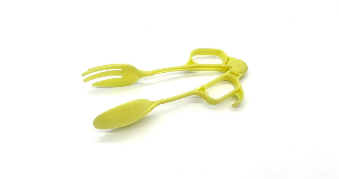 Mid-century Tupperware Pastel Yellow Salad Tongs, Tupperware 113 - Etsy