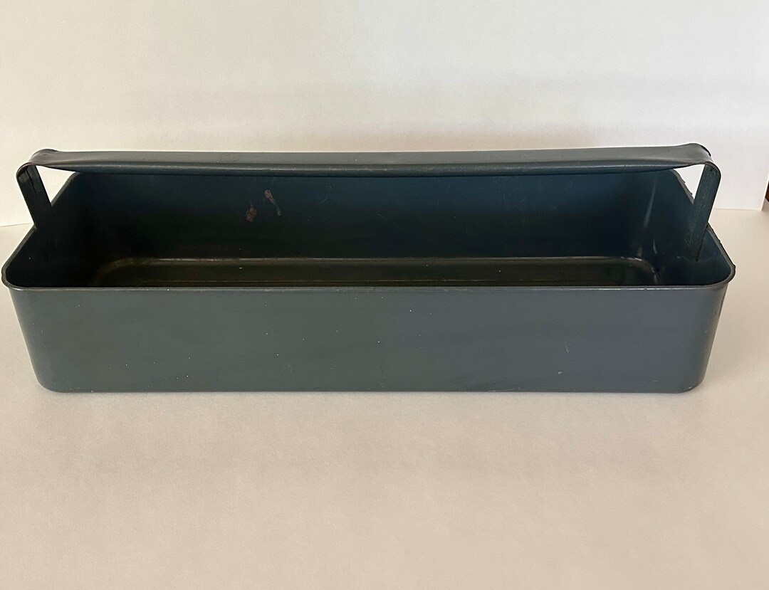 Vintage Metal Tool Caddy Toolbox Tray - Etsy
