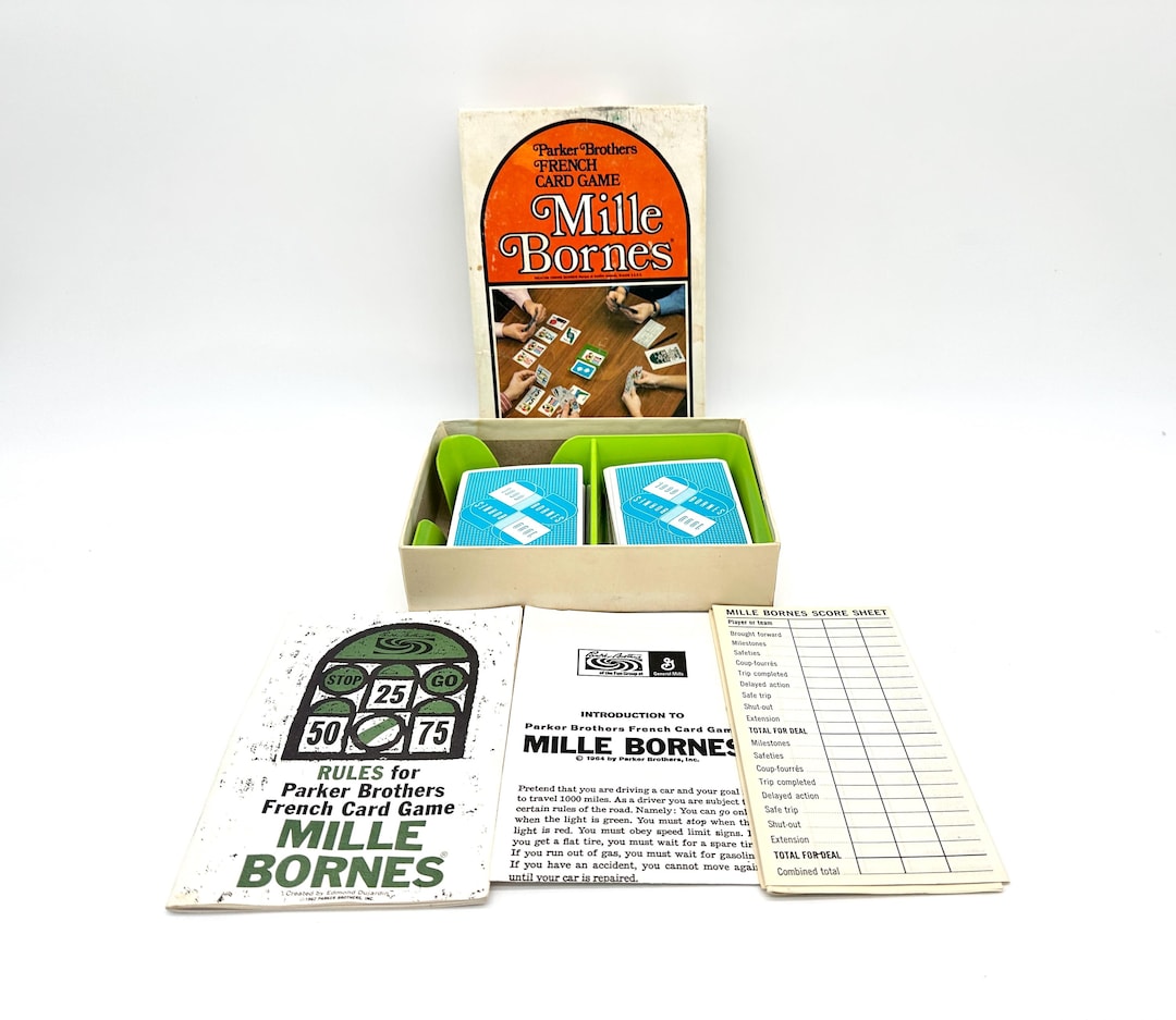 1970s Mille Bornes French Card Game | Parker Brothers Card Game | 1970s ...