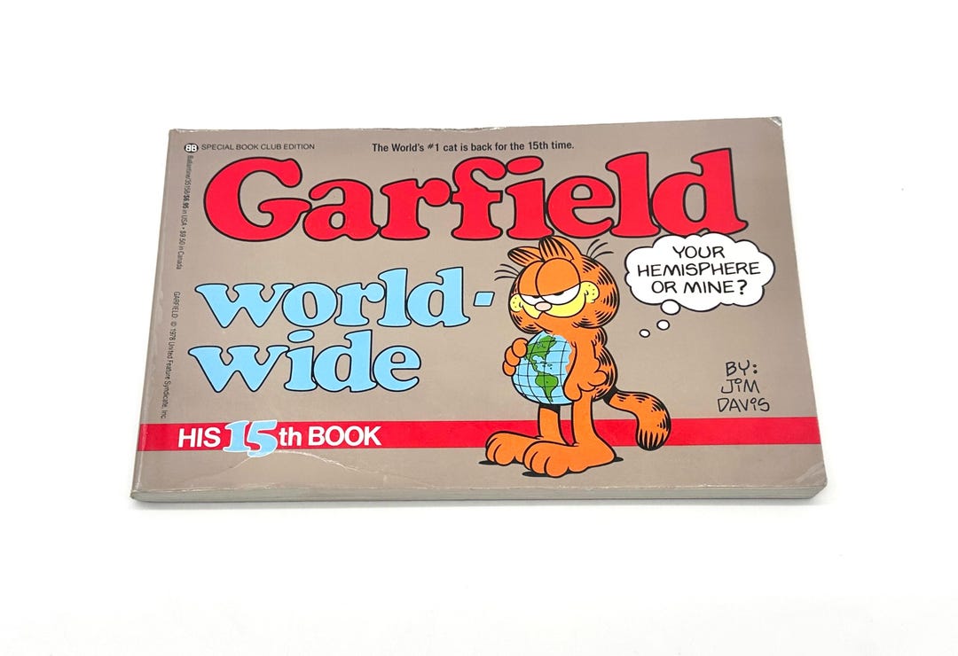 1988 First Edition Garfield World-wide His 15th Book by Jim Davis - Etsy