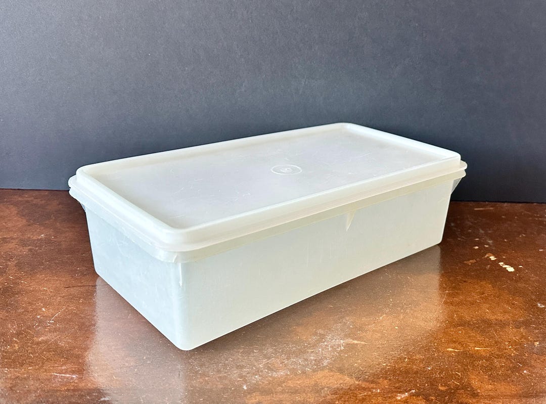 Vintage Tupperware Clear Cracker Keeper Rectangle Food Storage ...