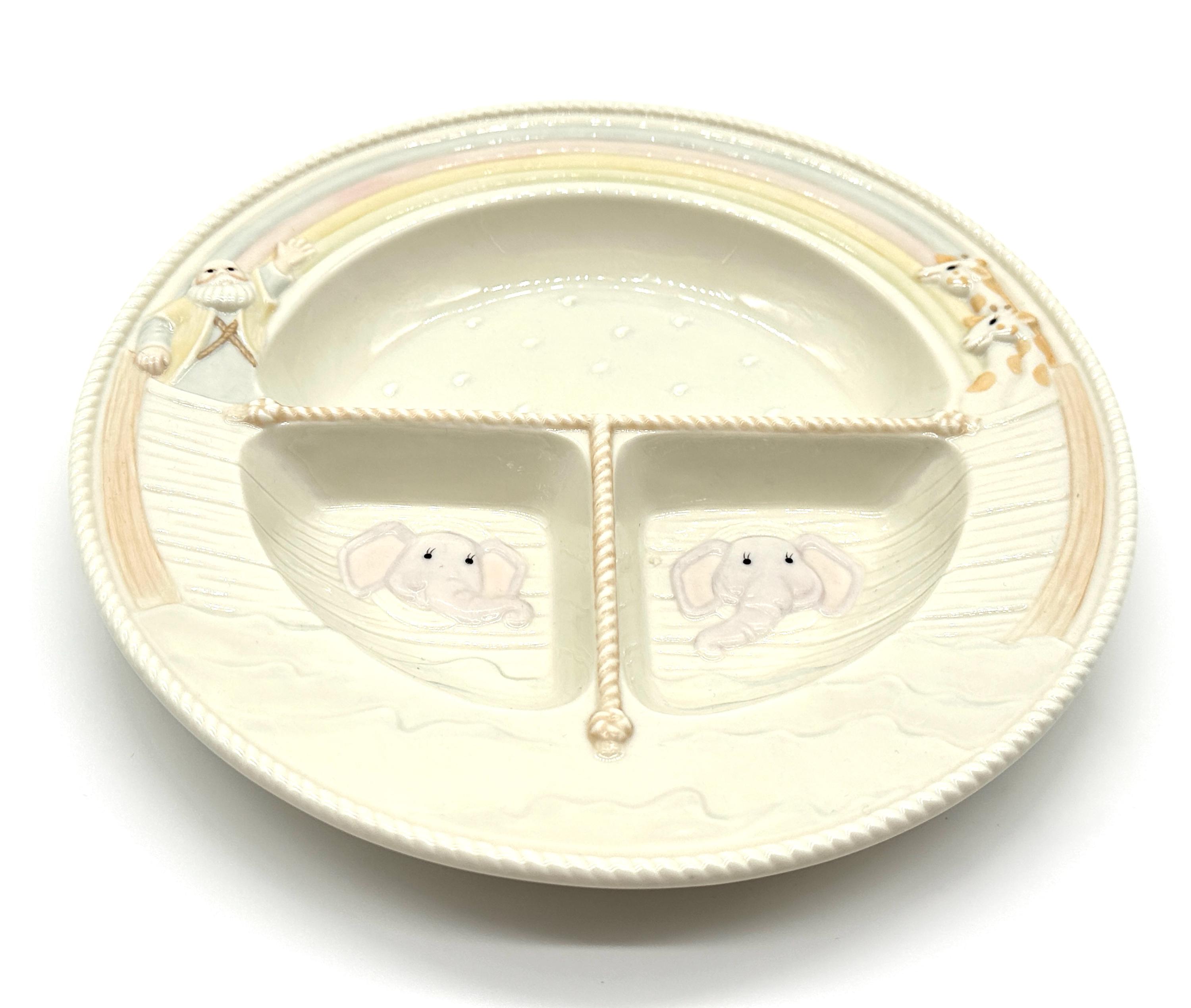 Vintage Lenox Noah's Ark Divided Plate | Baby Shower Gift | Noah's Ark ...