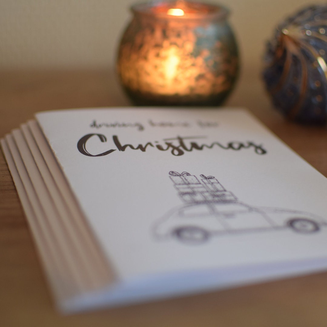 CHRISTMAS CARD Print A6 Stippling Art Handmade - Etsy