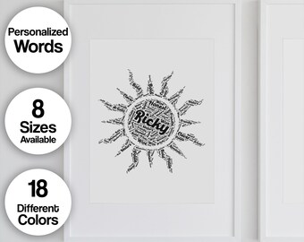 Sun Word Print - Etsy