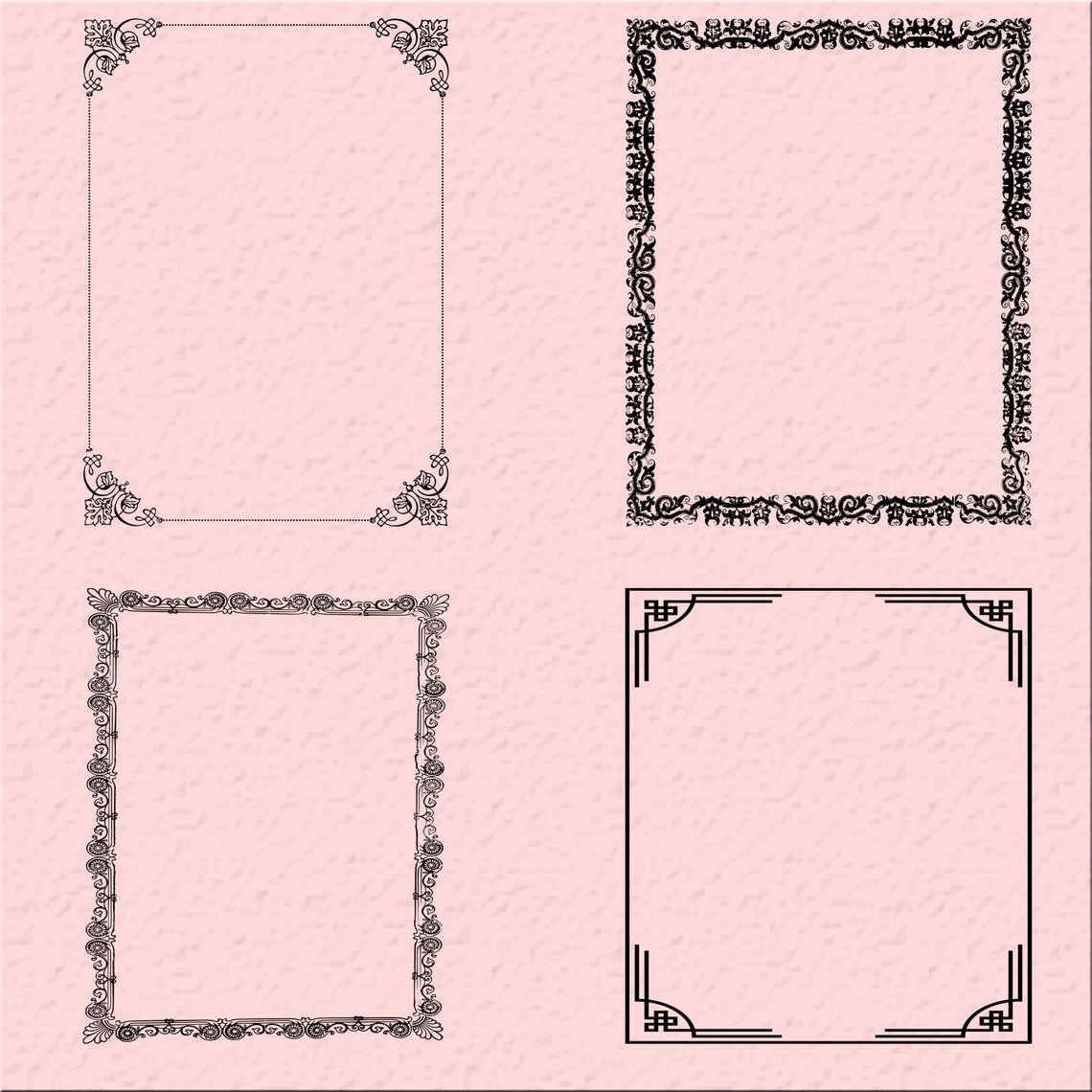 Frame Borders Clip Art With Transparent and White Background | 25 ...