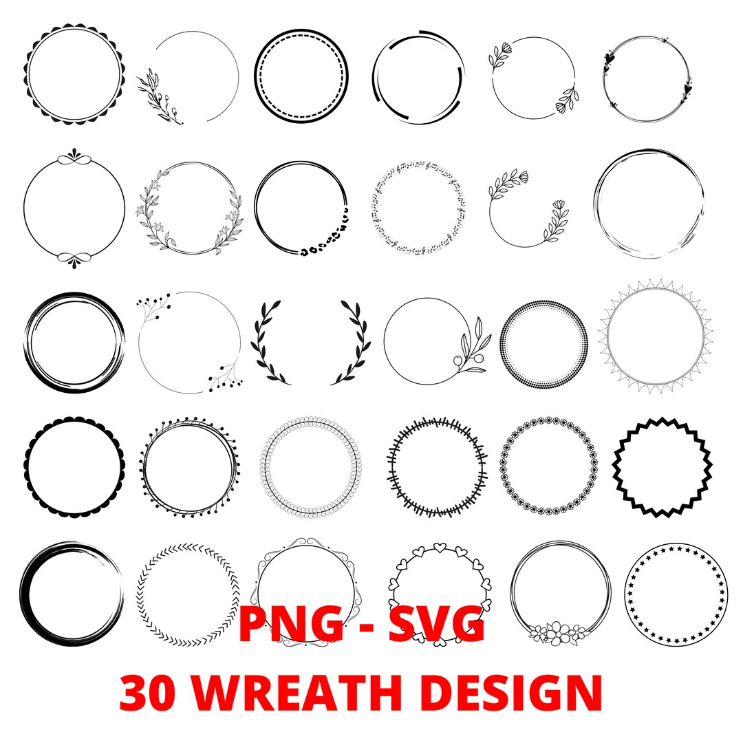 Wreath Frame Clip Art With Transparent Background | Border Frames Clip ...