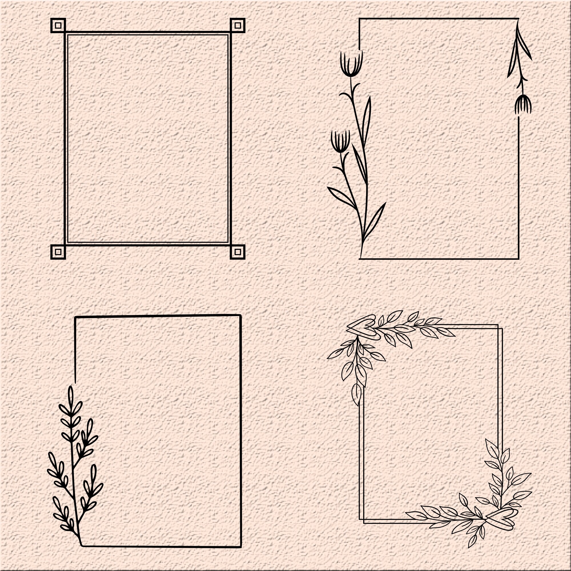 Border Frames Clip Art | Page Frames SVG Bundle (digital Download) - Etsy