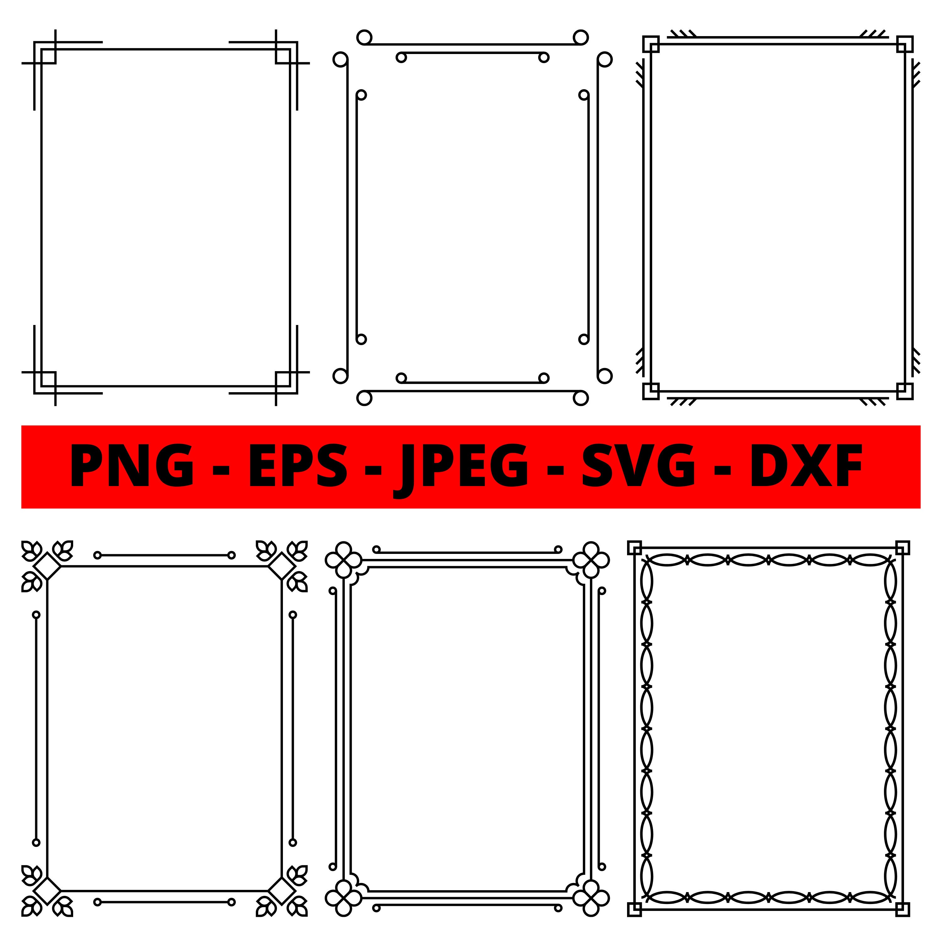Simple Border Clip Art Color