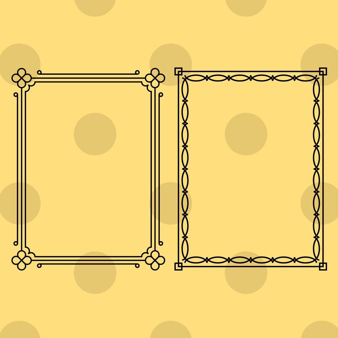 Frame Borders Clip Art With Transparent and White Background | Border ...