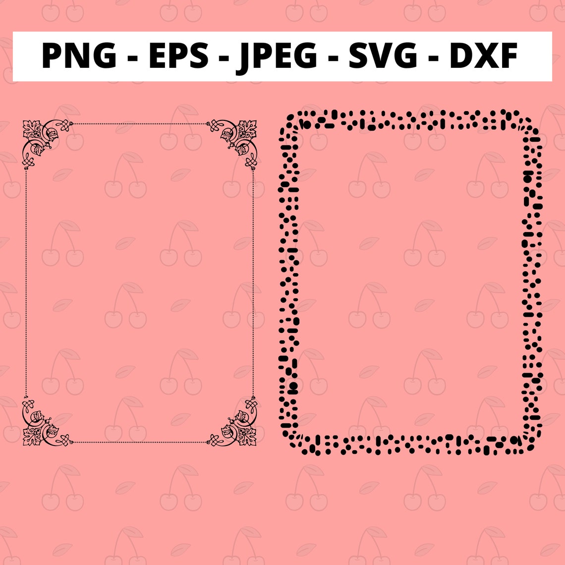 Frame Borders Clip Art With Transparent and White Background | Border ...