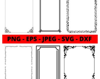 Frame Borders Clip Art With Transparent and White Background 25 Border ...