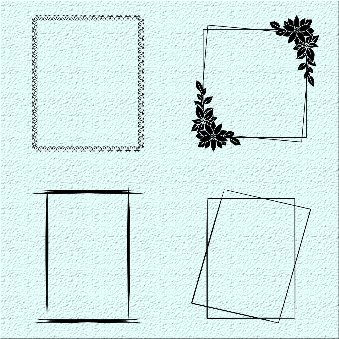 Frame Borders Clip Art With Transparent and White Background | 25 ...