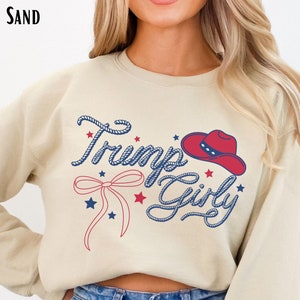 Coquette Trump Girly Sweatshirt Cute American Election Sweater Preppy ...