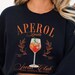Aperol Spritz Sweatshirt Retro Cocktail Sweater Funny Social Hour Girls ...