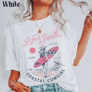 Seaside Cowgirl Shirt Cute Vintage Beachy Summer Tshirt Retro Western ...